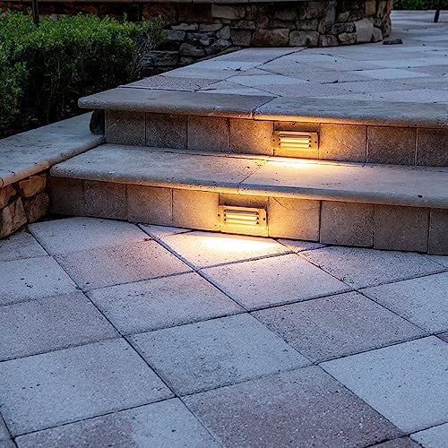 VOLT Cast Brass 12V 3W 2700K Warm White Mini Thin LED Louvered Outdoor ...