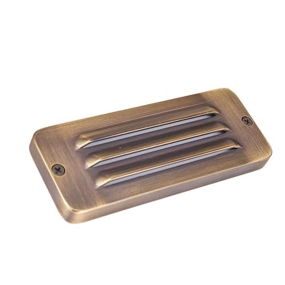 VOLT Cast Brass 12V 3W 2700K Warm White Mini Thin LED Louvered Outdoor ...
