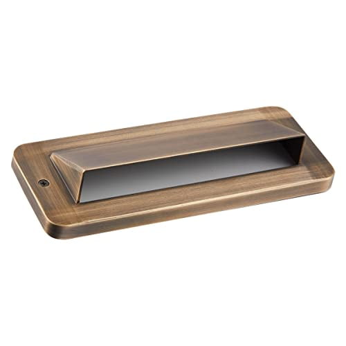 VOLT Cast Brass 12V 3W 2700K Warm White Thin LED Hooded Outdoor Step ...