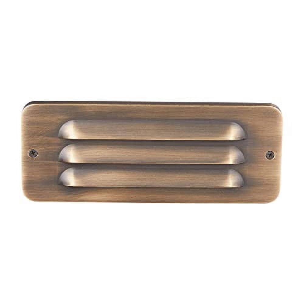 VOLT Cast Brass 12V 3W 2700K Warm White Thin LED Louvered Outdoor Step ...