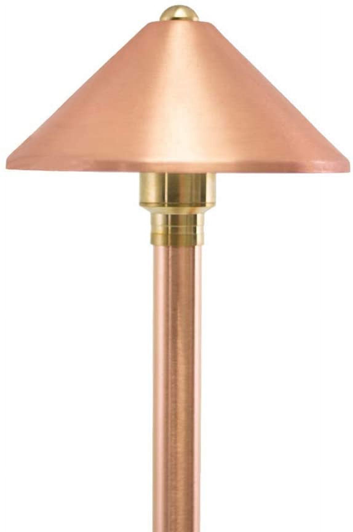 VOLT Conehead 12V Copper Path Light (7" Shade, 25" Tall) with LED Bulb ...
