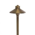 VOLT Flat Hat 12V Brass Path Light (7" Shade, 25" Tall) - Walmart.com