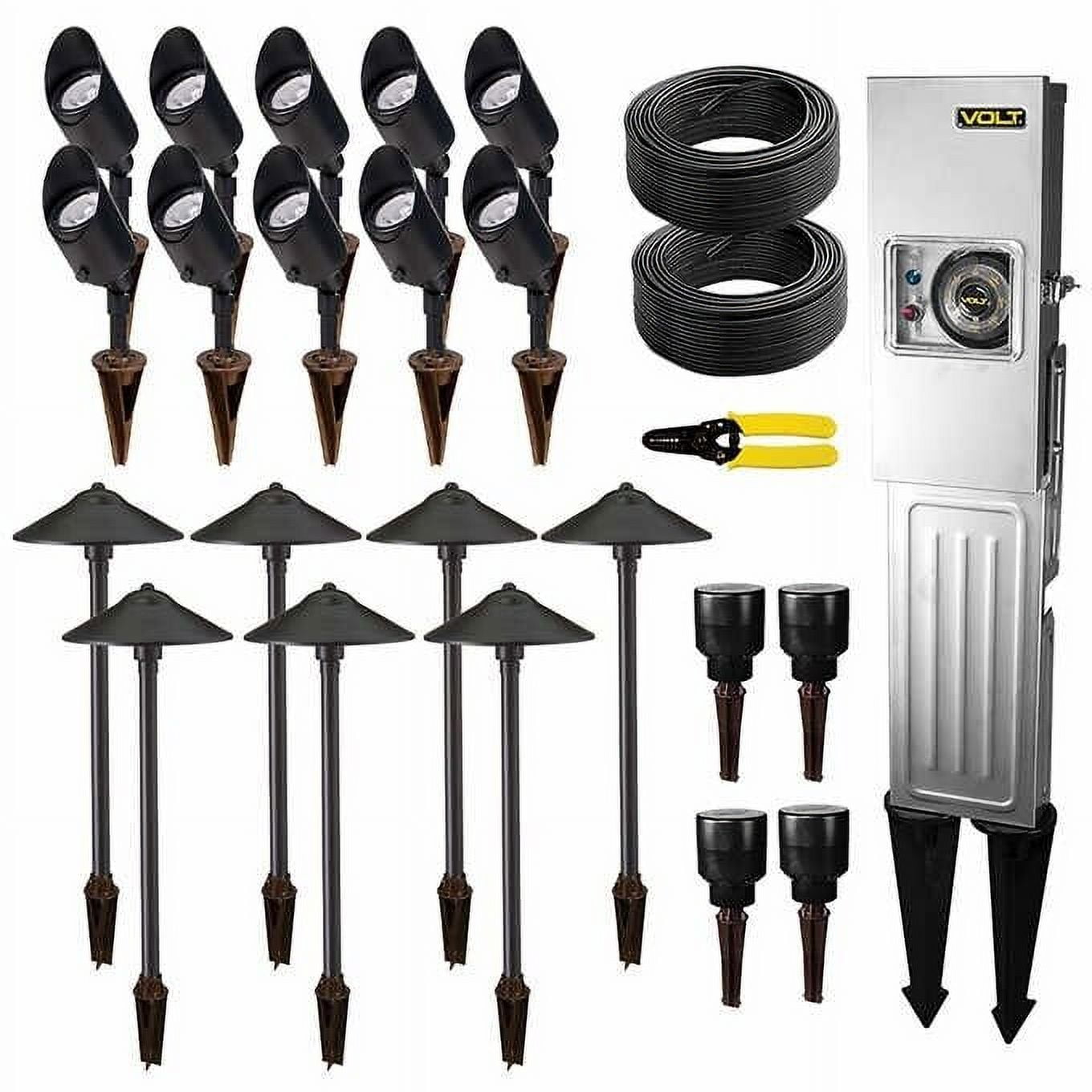 VOLT 17-Piece LED Starter Kit: Outdoor Spotlight & Path/Area Lighting ...