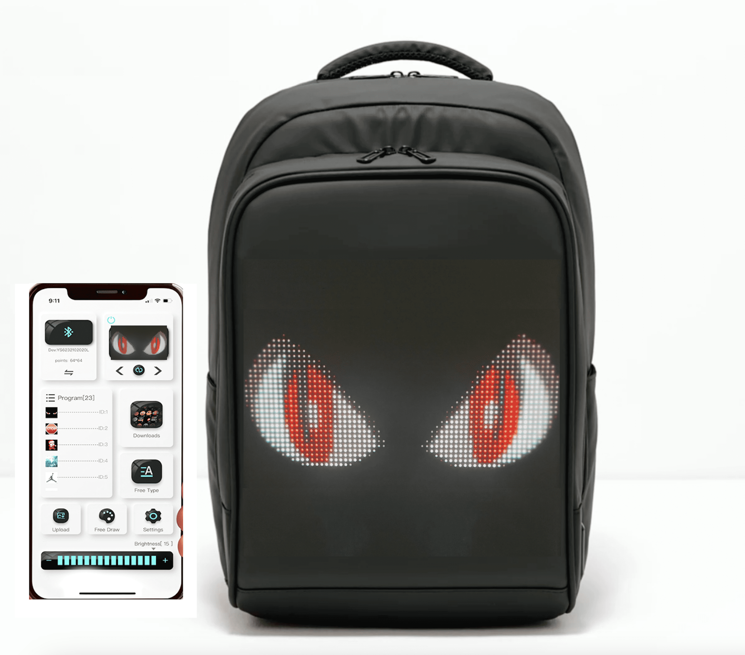 VOLTEFY Led Backpack with Programmable Screen,Motorcycle Backpack with ...