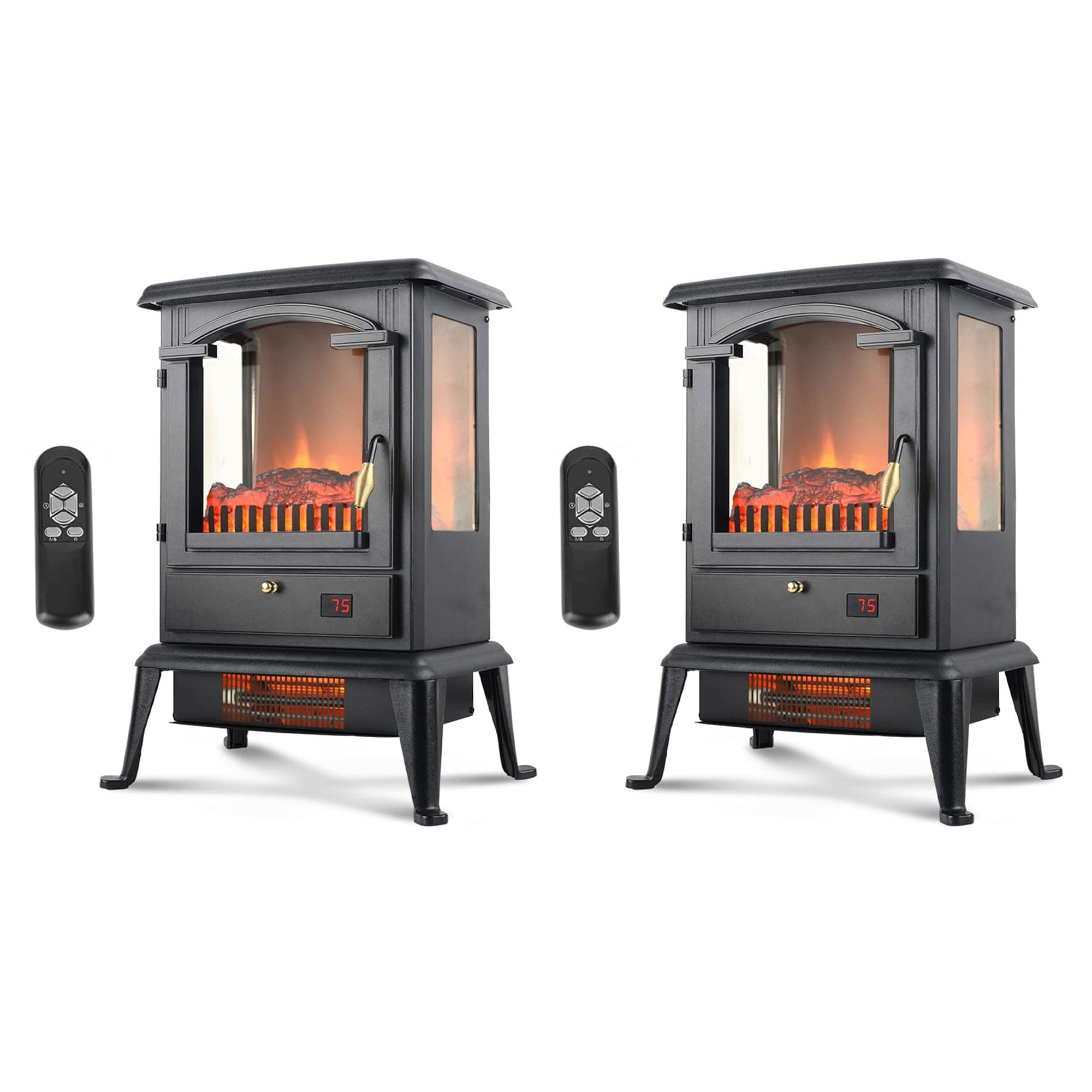 Free Shipping! VOLTORB Freestanding Electric Fireplace Heater Stove ...