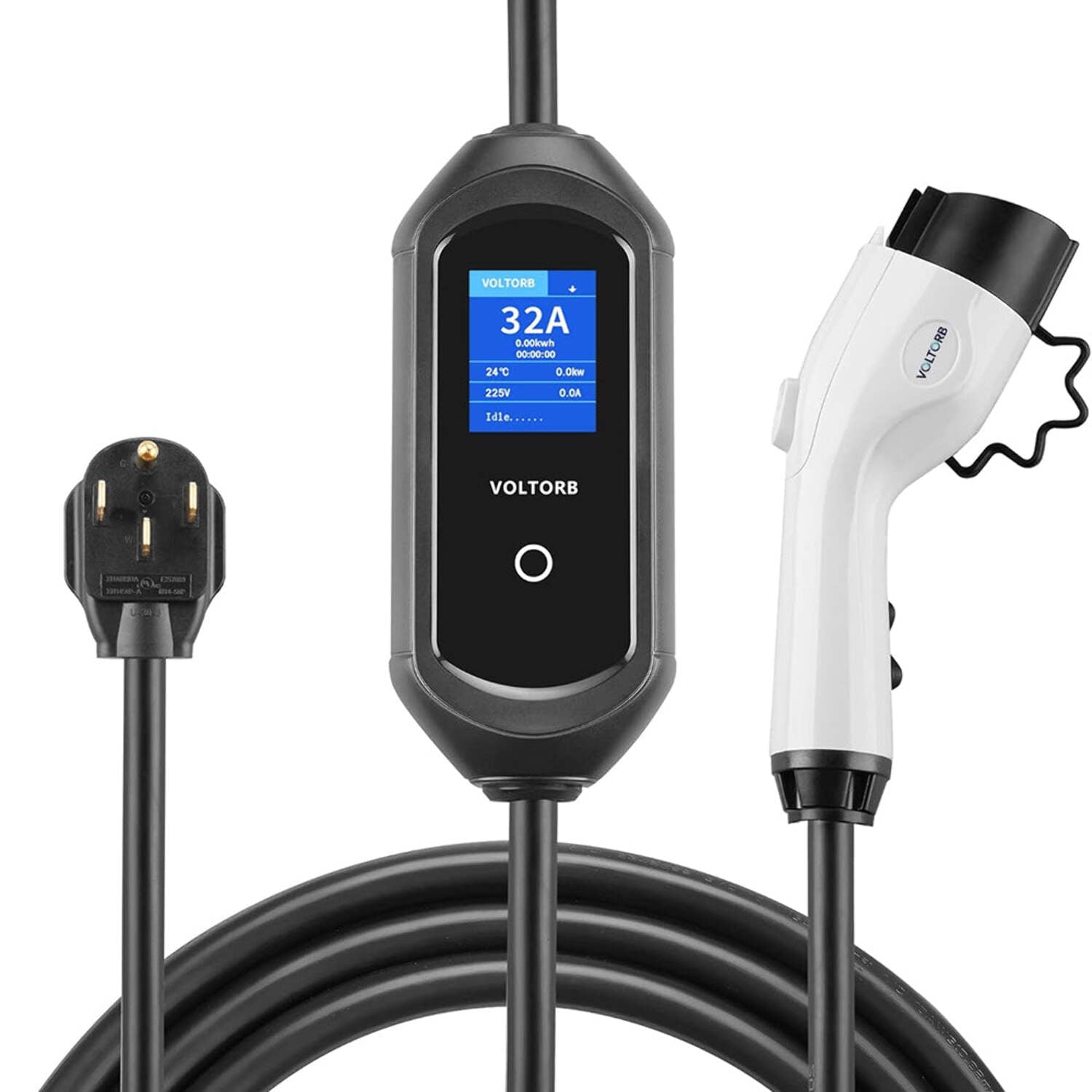 VOLTORB Level 2 EV Charger, 32A 240V J1772, NEMA 14-50, 20ft Cable - Walmart.com
