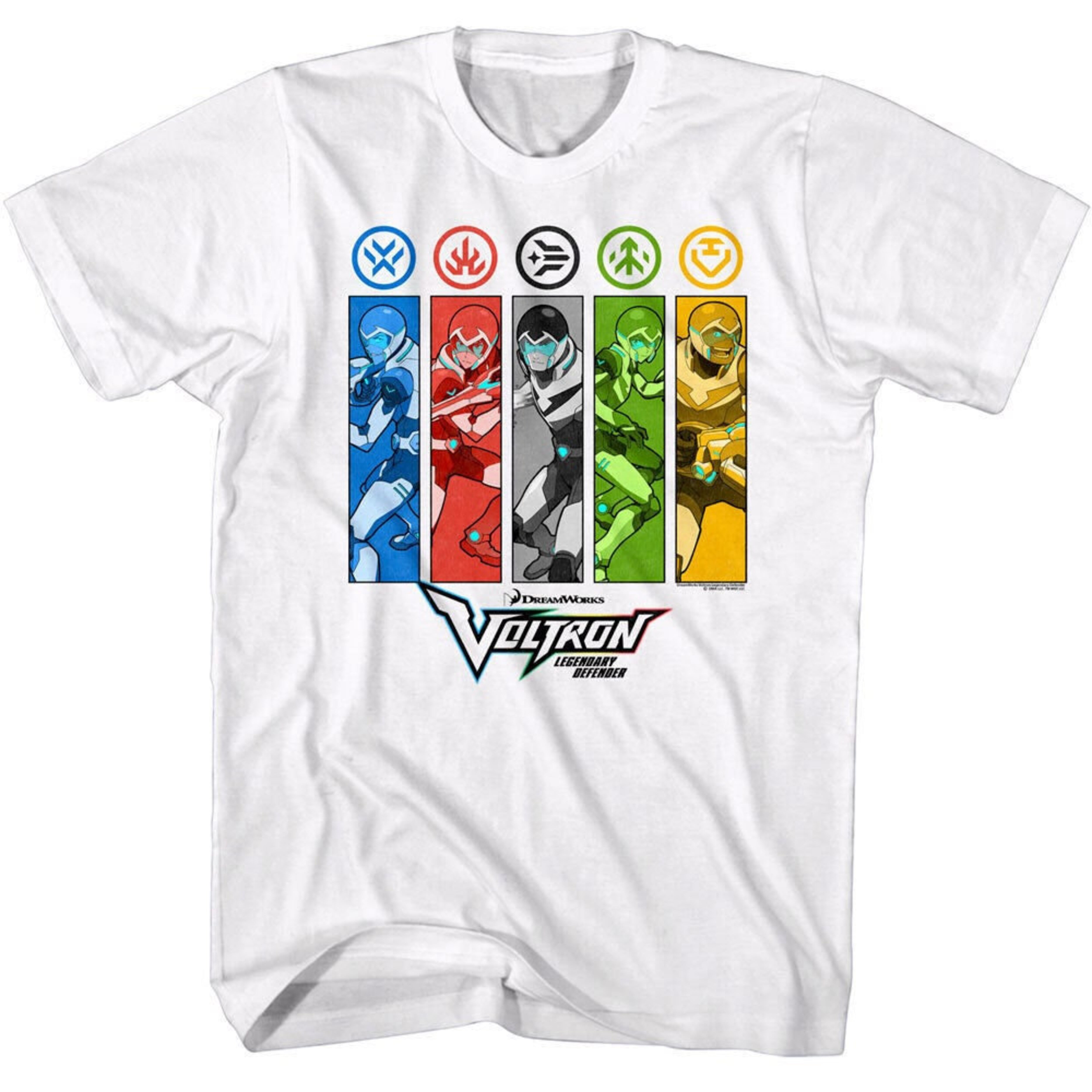 VOLTRON T-Shirt Lion Pilots Icons Symbols Robot Graphic Tees - Walmart.com