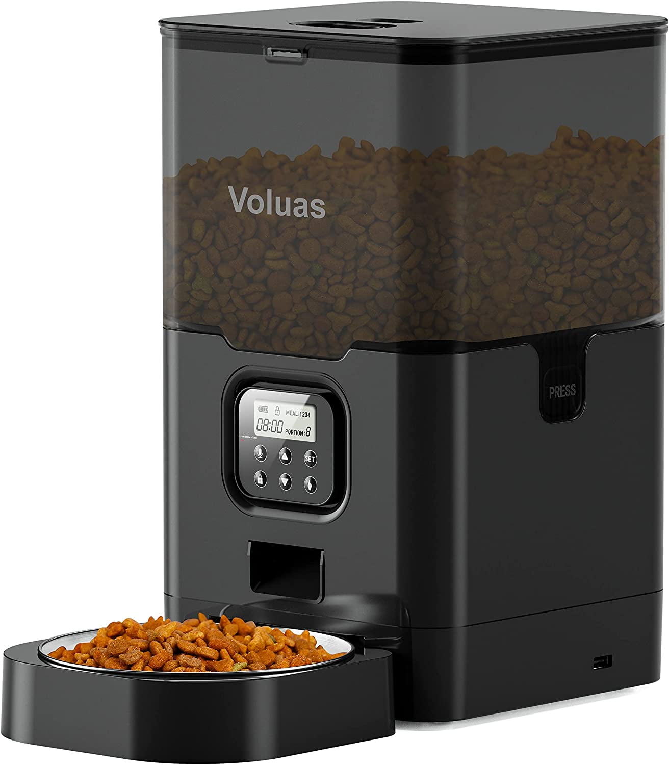 VOLUAS Automatic Cat Feeders - Cat Dry Food Dispenser with Timer ...