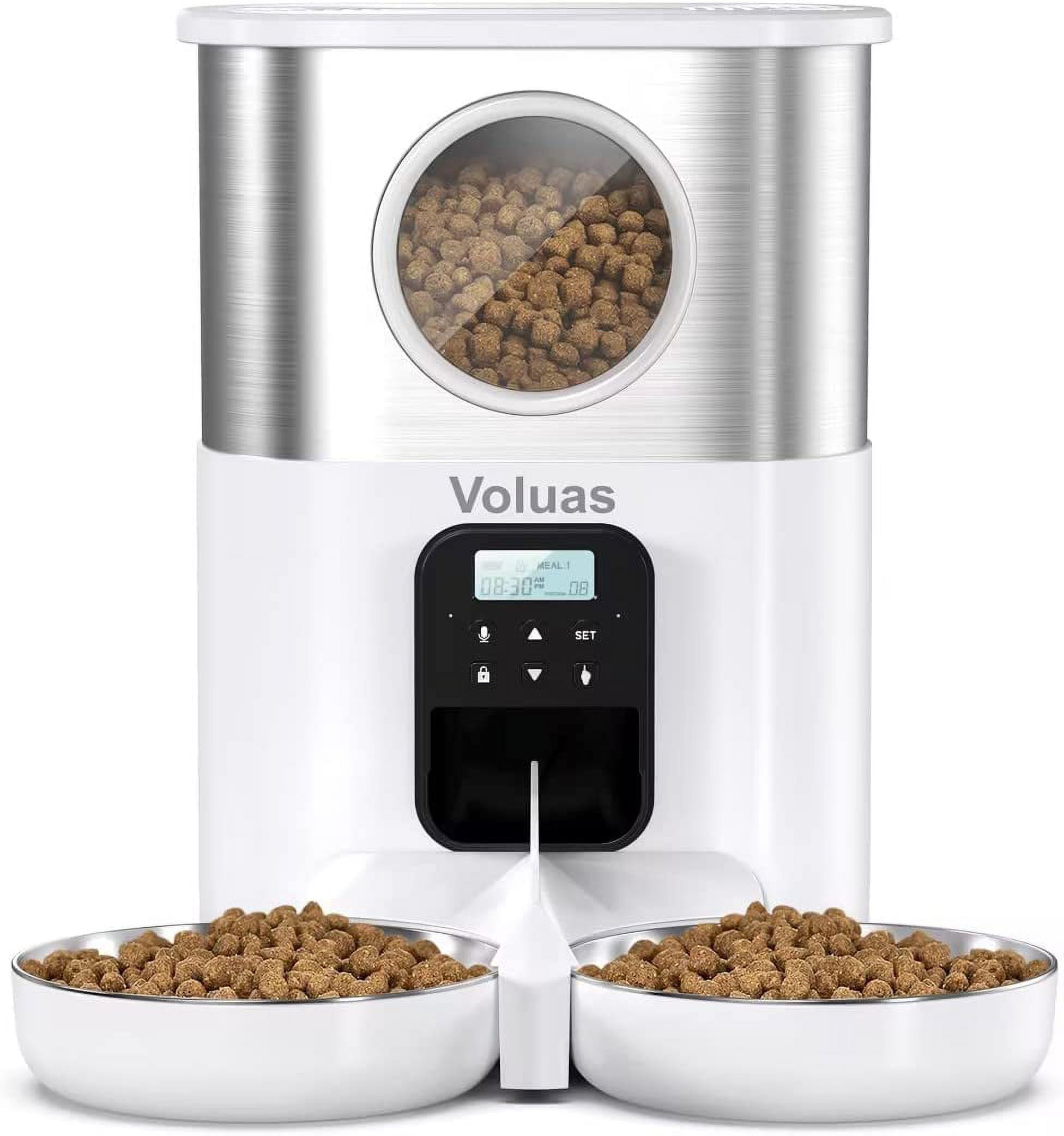 VOLUAS Automatic Cat Feeders for Two Cats, Pet Feeder for Cats and Dogs ...
