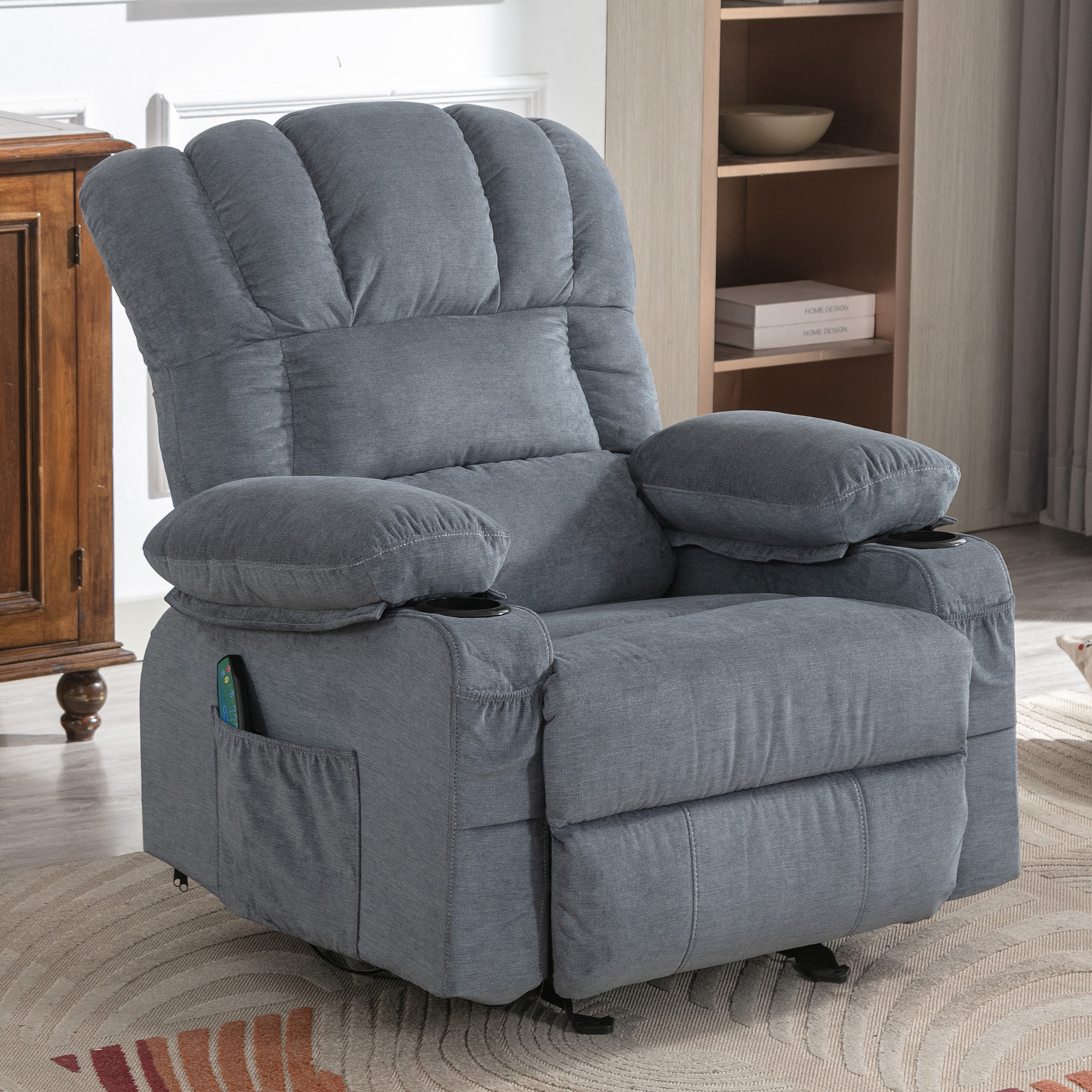Westeros Traditional Wingback Fabric Recliner Chair - Walmart.com