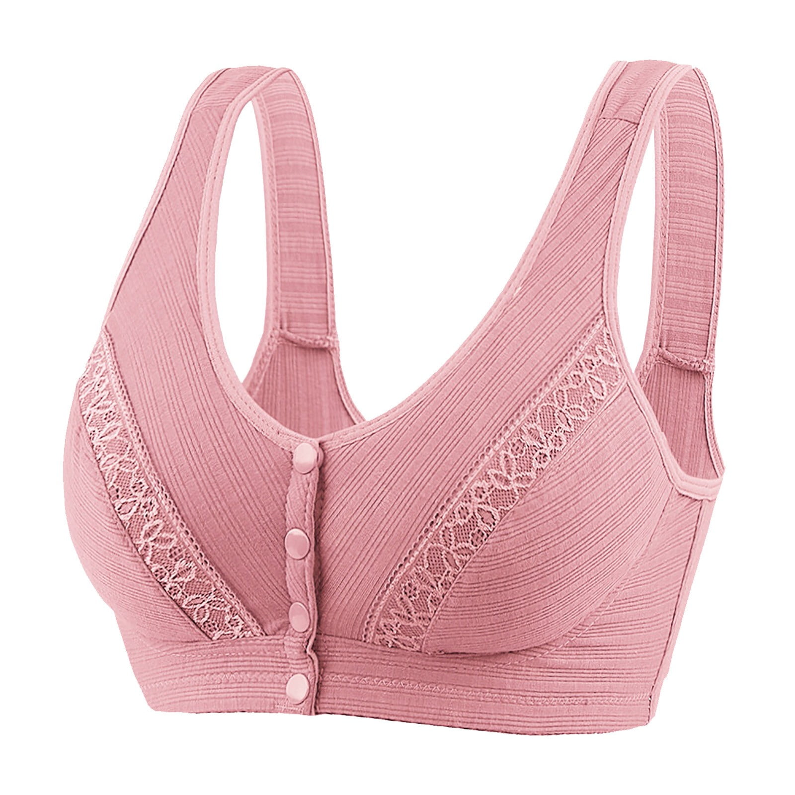 VONCOS Women Bra Front Closure Wirelfree Bras Push-Up Nursing Daily ...