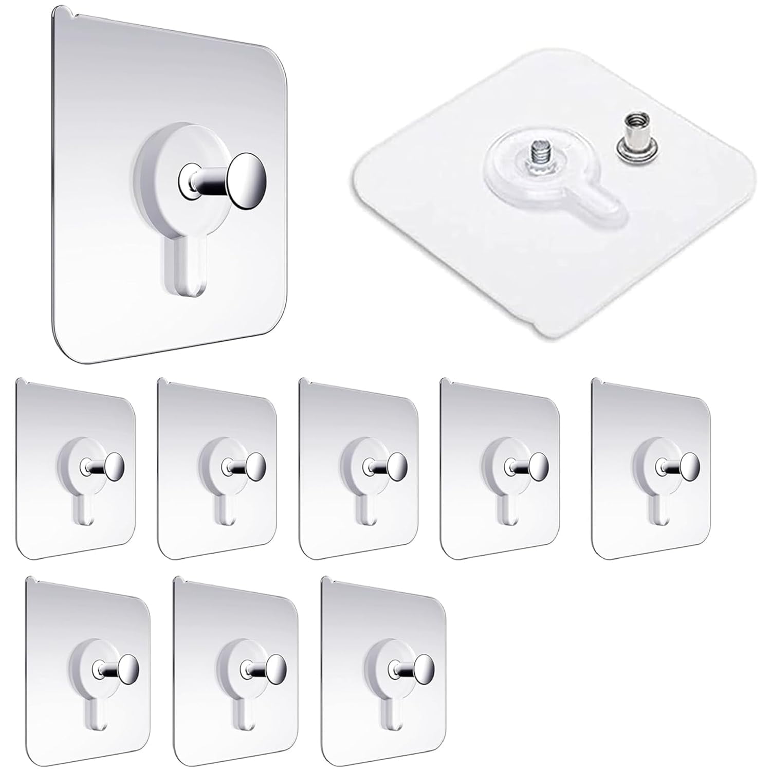 VONITY 10 Pcs self adhesive wall hooks for photo frames and sticking ...