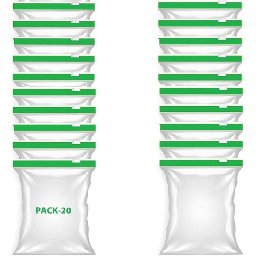 VONITY Pack Of 20 Zip lock bags for food storage Freezer REUSABLE ...