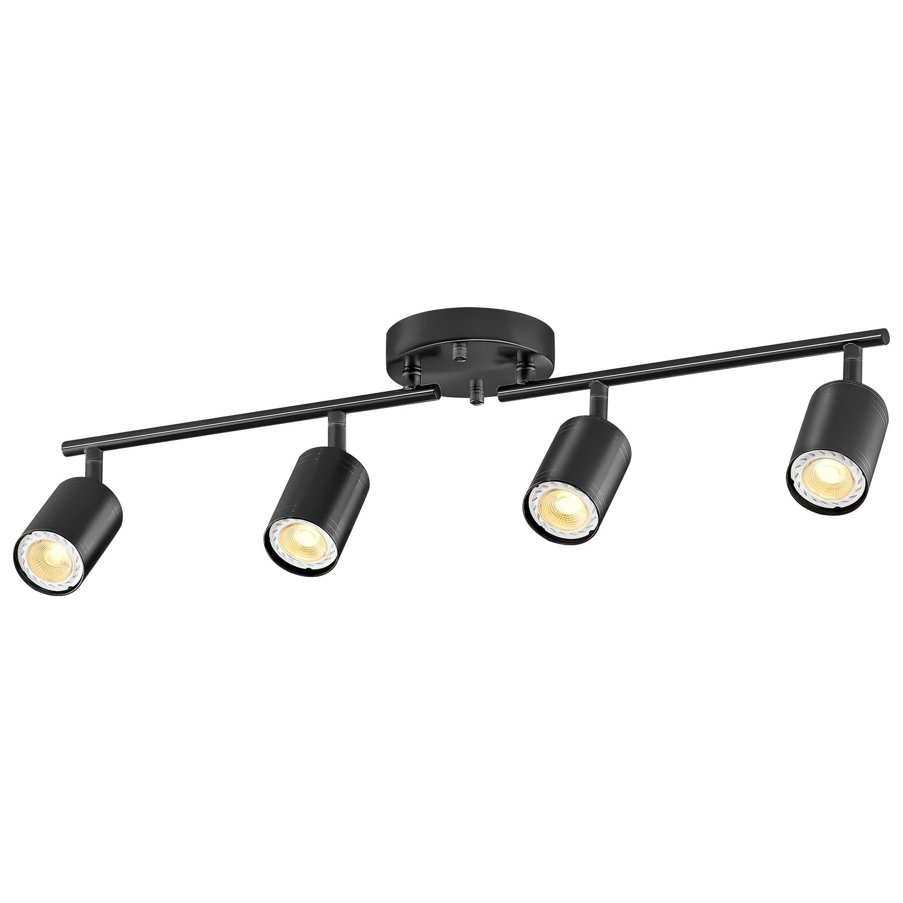 VONLUCE 4 Light Track Light Fixture, LED Track Lighting Kit with ...