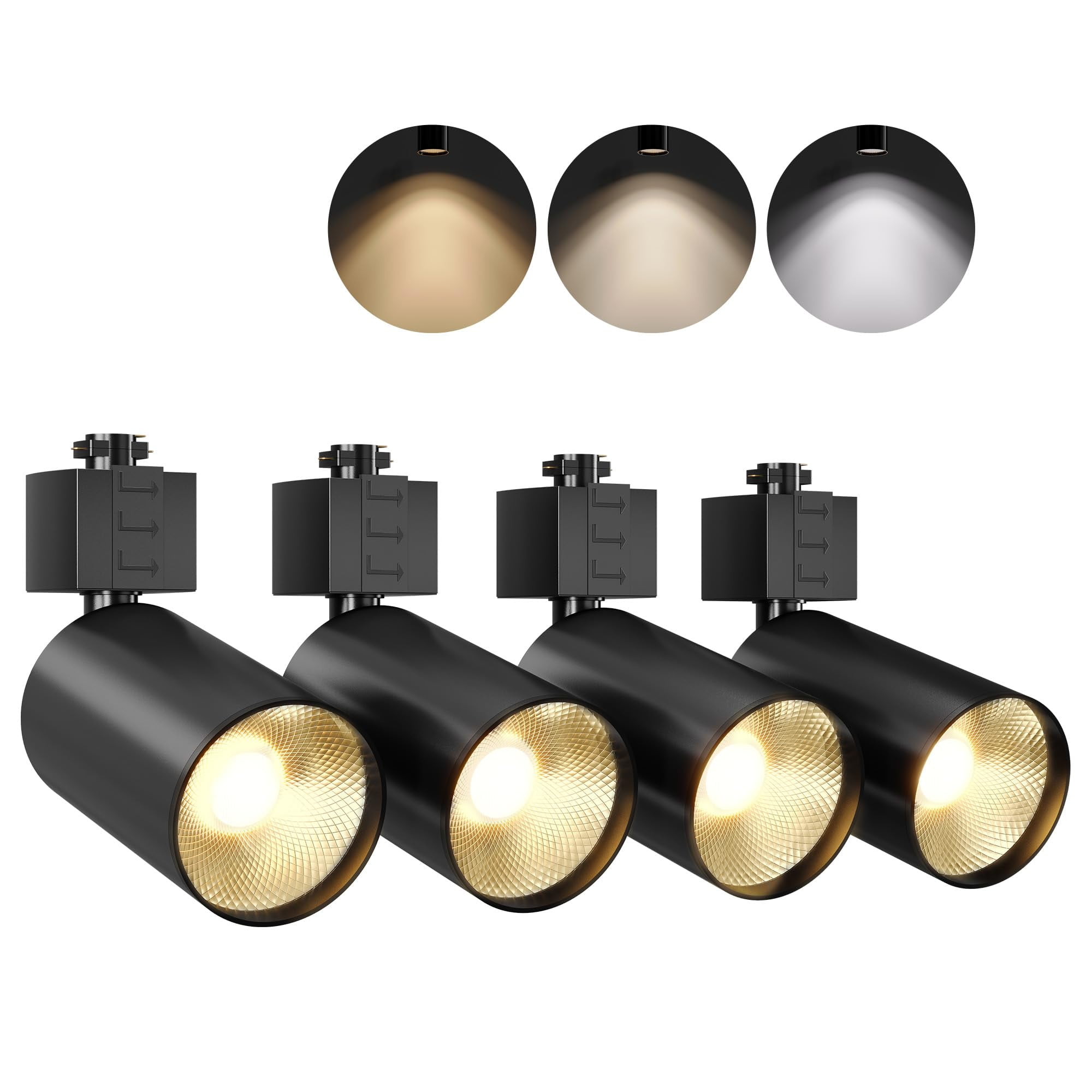 VONLUCE LED Track Light Heads Set of 4, H-Type Compatible Ceiling ...