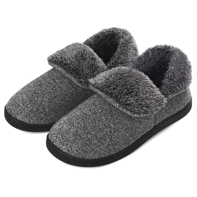 VONMAY Men's Fuzzy Slippers Boots Memory Foam Booties Comfy House Shoes ...