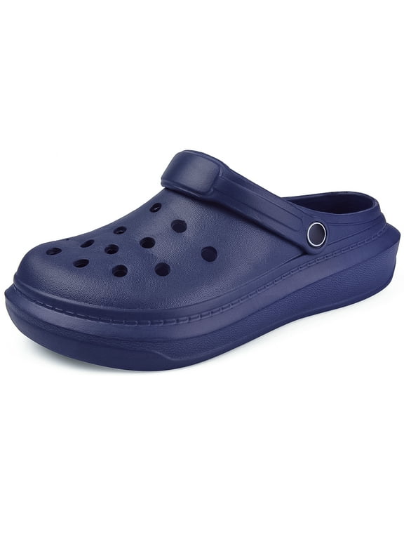 Roxoni Men's Waterproof Rubber Clog Sandals with Breathable Mesh Upper ...