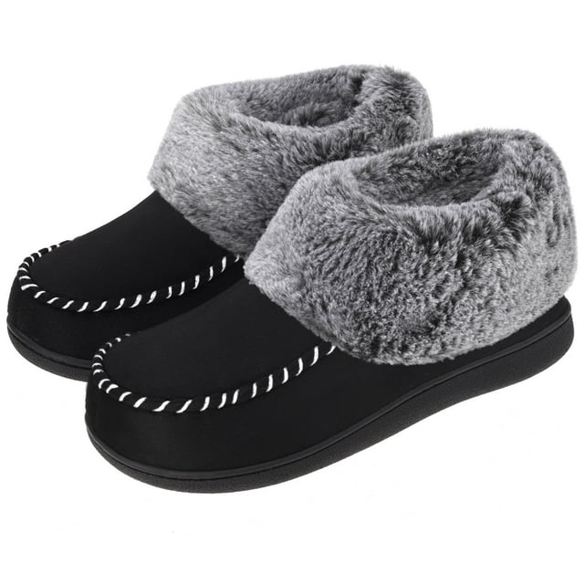 VONMAY Women's Plush Bootie Slippers: Cozy, Indoor & Outdoor Boots with ...