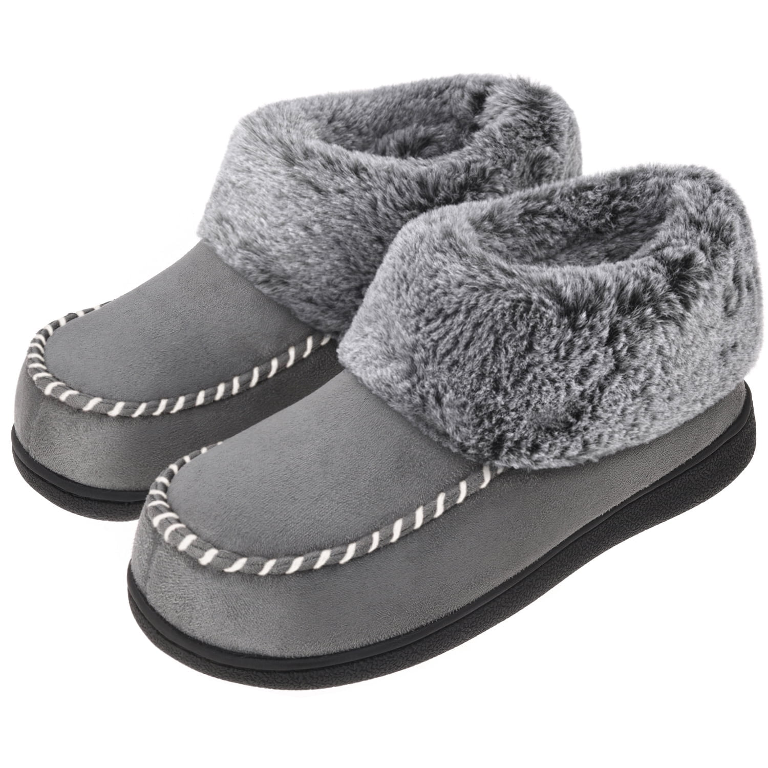 VONMAY Women's Plush Fuzzy Bootie Slippers for Winter, Indoor & Outdoor ...