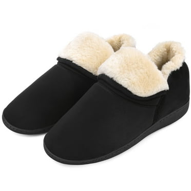 VONMAY Women's Fuzzy Booties Slippers with Non-skid Rubber Sole, Indoor/Outdoor House Shoes ...