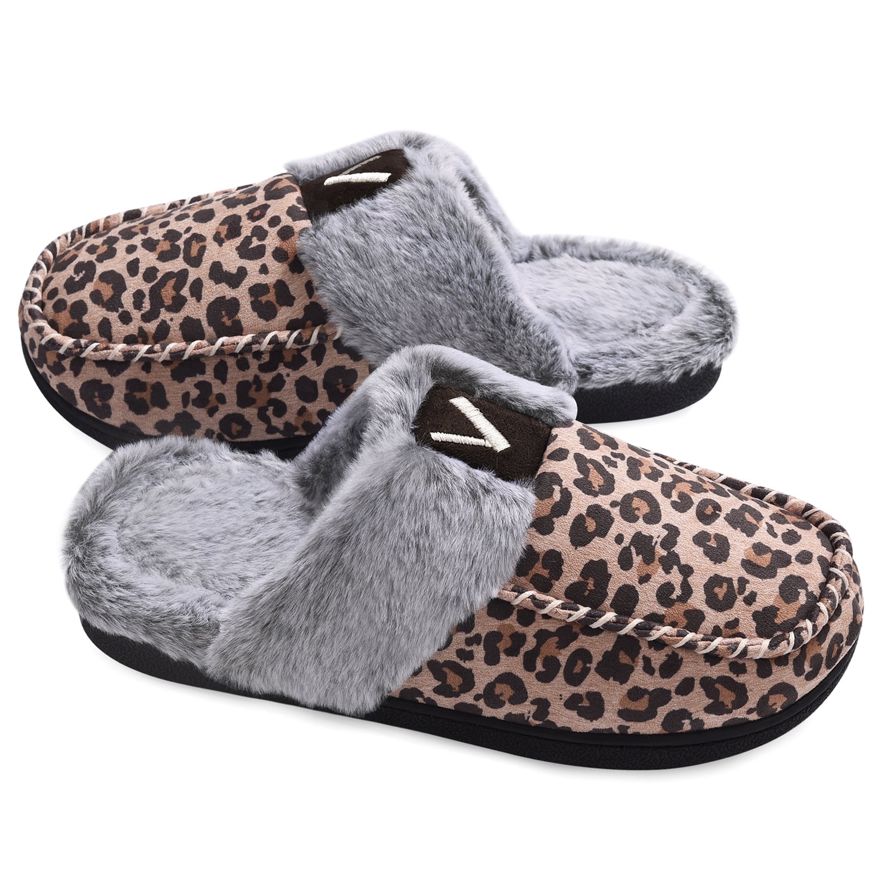 VONMAY Women's Comfy Fuzzy House Slipper Scuff Memory Foam Slip on Warm ...
