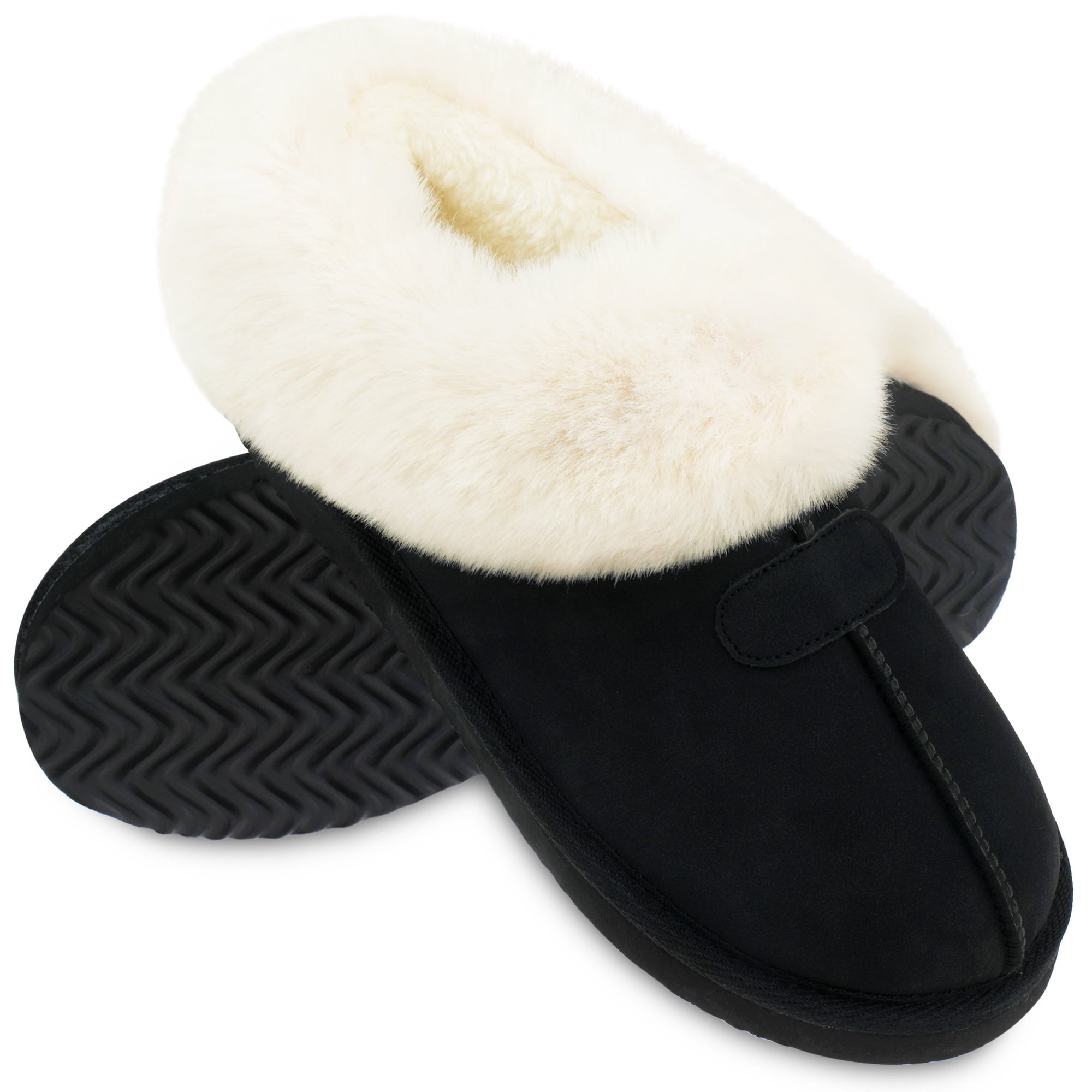 VONMAY Women's Fuzzy Memory Foam Slippers Fluffy Slip On Cozy Winter ...