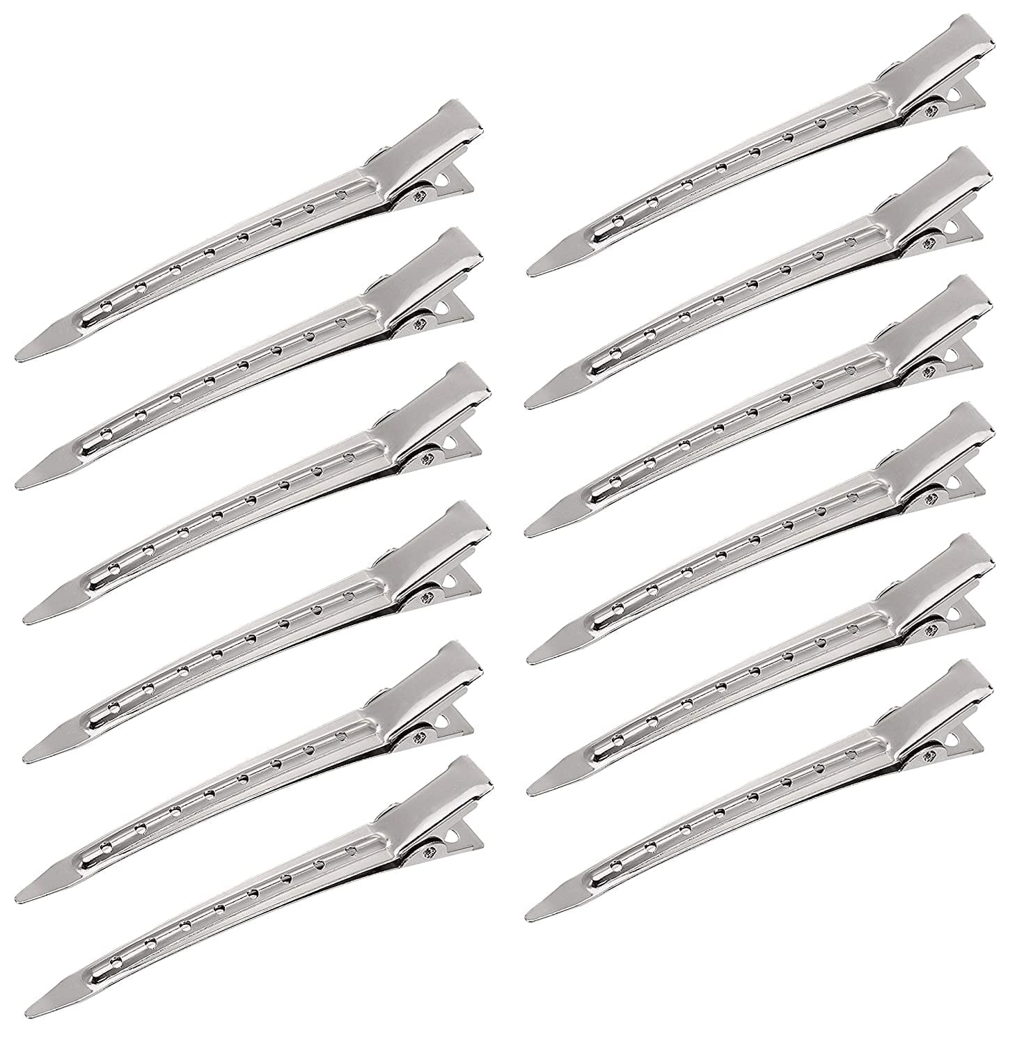 VONTER 3.5 Inches Hair Clips Duckbill Clips Alligator Clips Silver ...