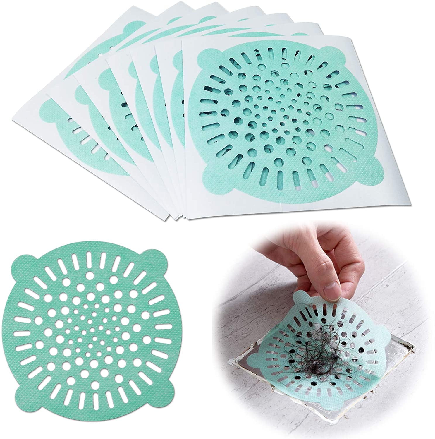 VONTER 60 Pieces Disposable Sink Shower Drain Hair Catcher Drain Mesh ...