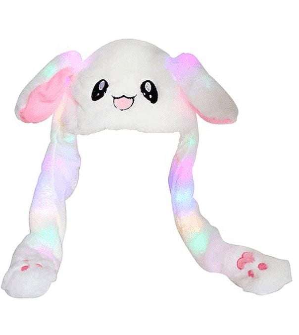 VONTER Bunny Hat Light Up Bunny Hat Cute Plush Rabbit Hat Hand ...