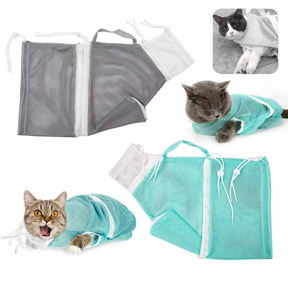 Cat Bathing/Grooming Bag Anti-Bite and Anti-Scratch for Bathing, Nail ...