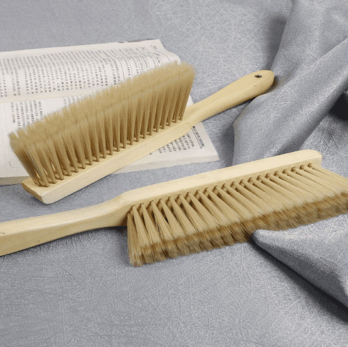 VONTER Dusting Brush Soft Bristle with Wood Handle for Counter ...
