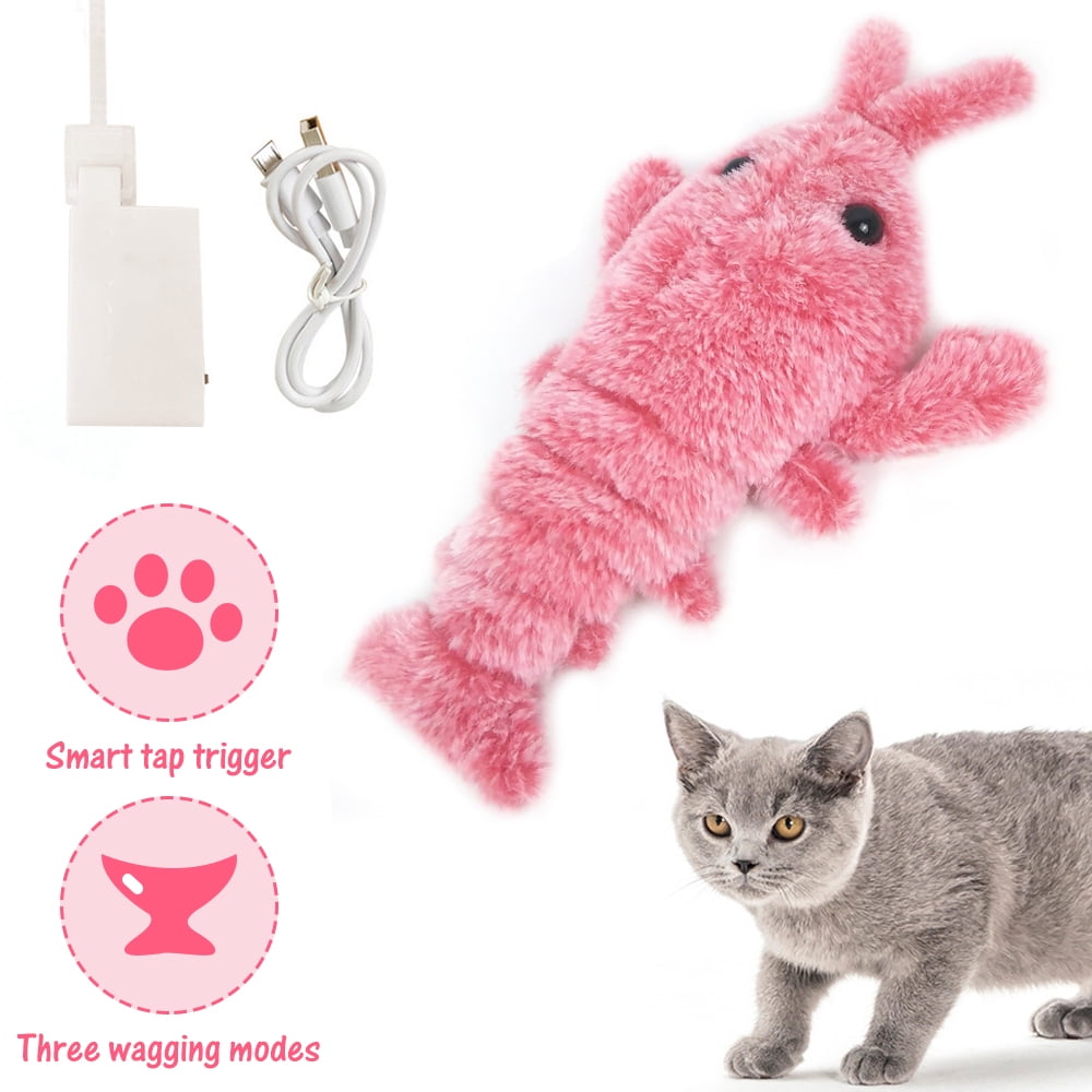 VONTER Flippity Lobster Cat Toy 11",Electric Moving Cat Fish Catnip Toy ...