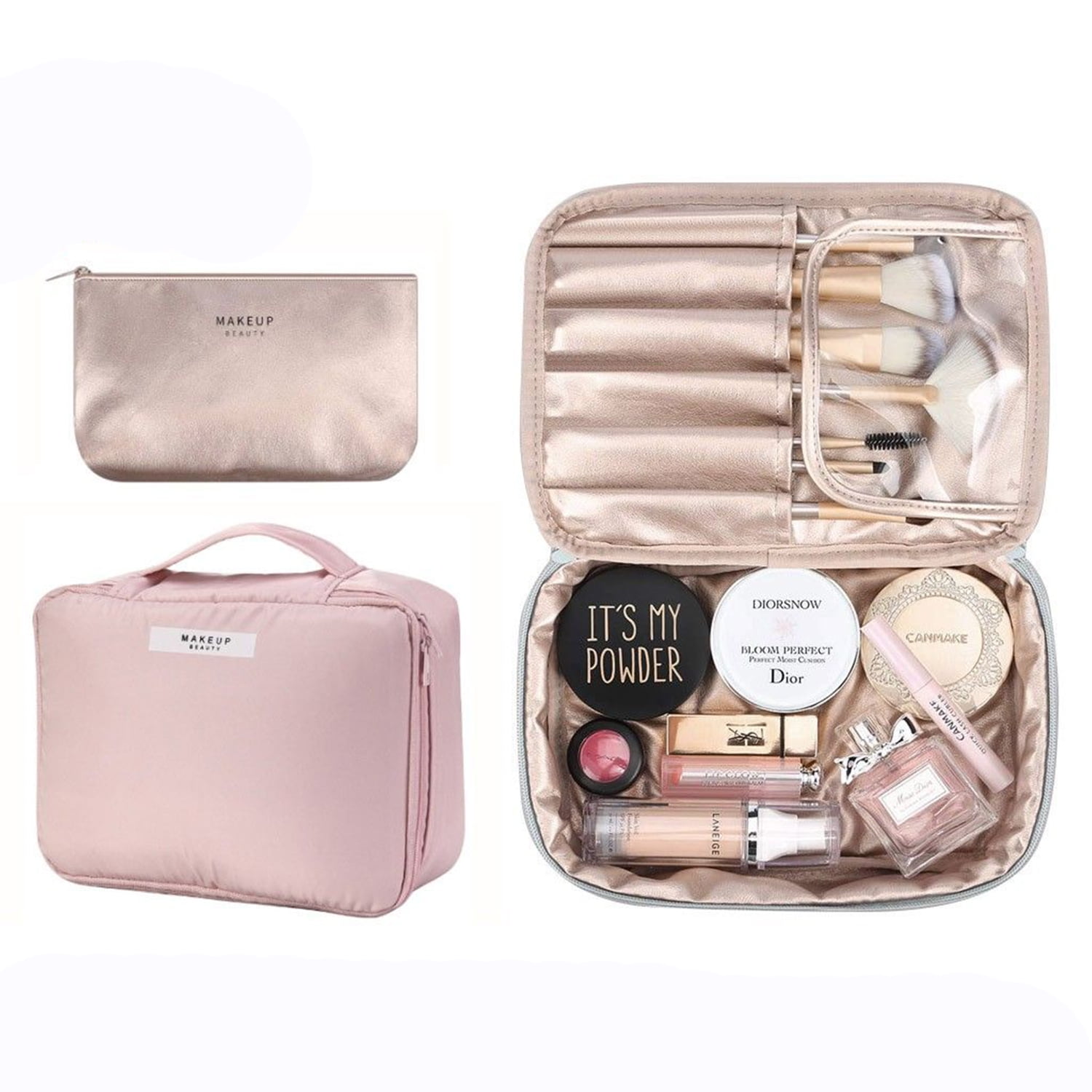 VONTER Makeup Train Cases Professional Travel Makeup Bag Cosmetic Cases ...