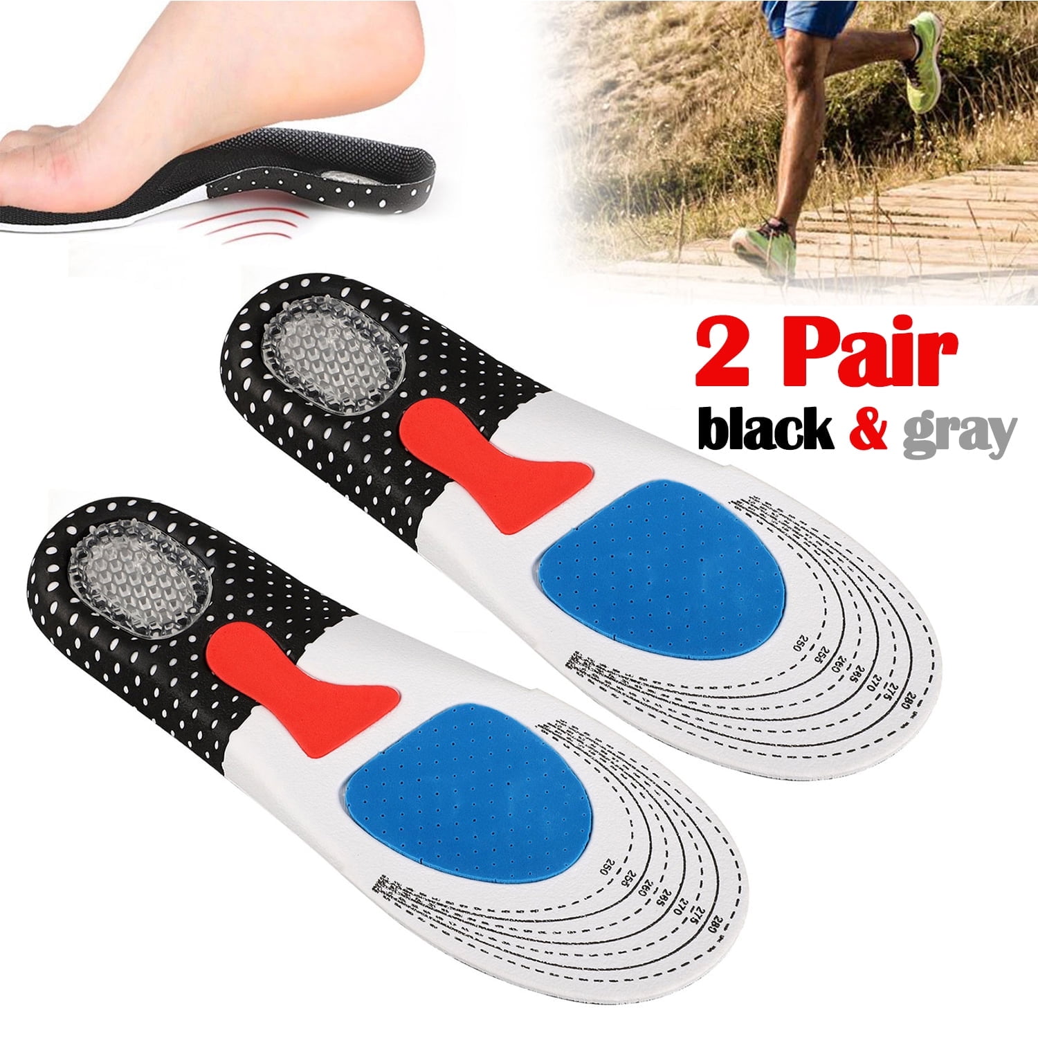 VONTER Shoe Insoles - Plantar Fasciitis Inserts for Men & Women,Full ...