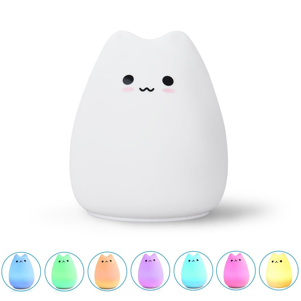 VONTER Soft Silicone Night Light +Nursery Colored Christmas Night Lamp ...