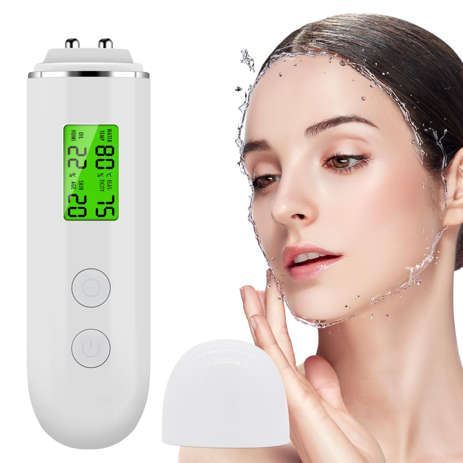 VOOADA LCD Digital Precision Skin Oil Content Analyzer, Moisture Tester ...