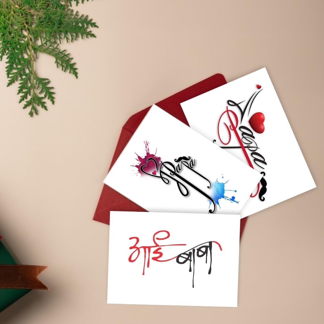 VOORKOMS Aai Baba Maa Paa With Heart and Love Design Waterproof ...