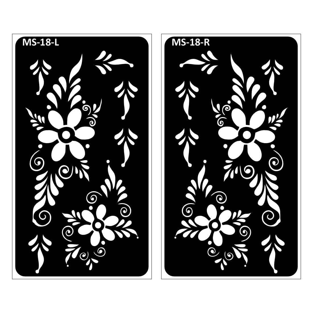 VOORKOMS Graceful Mehndi Design for Hands and Fingers Stencil Mehndi ...