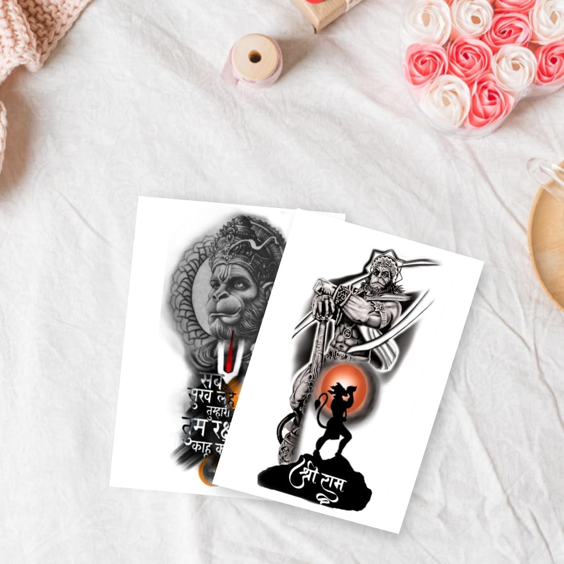 VOORKOMS Jai Shree Ram Hanuman Temporary Tattoo Sticker For Male Female ...