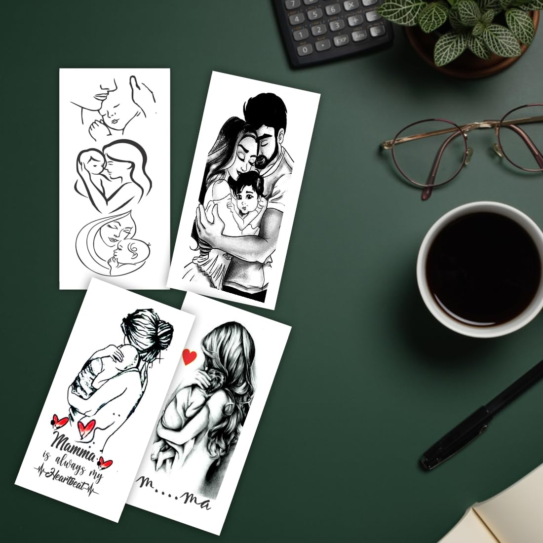 VOORKOMS Maa Paa Baby Art Temporary Tattoo Sticker For Male Female ...