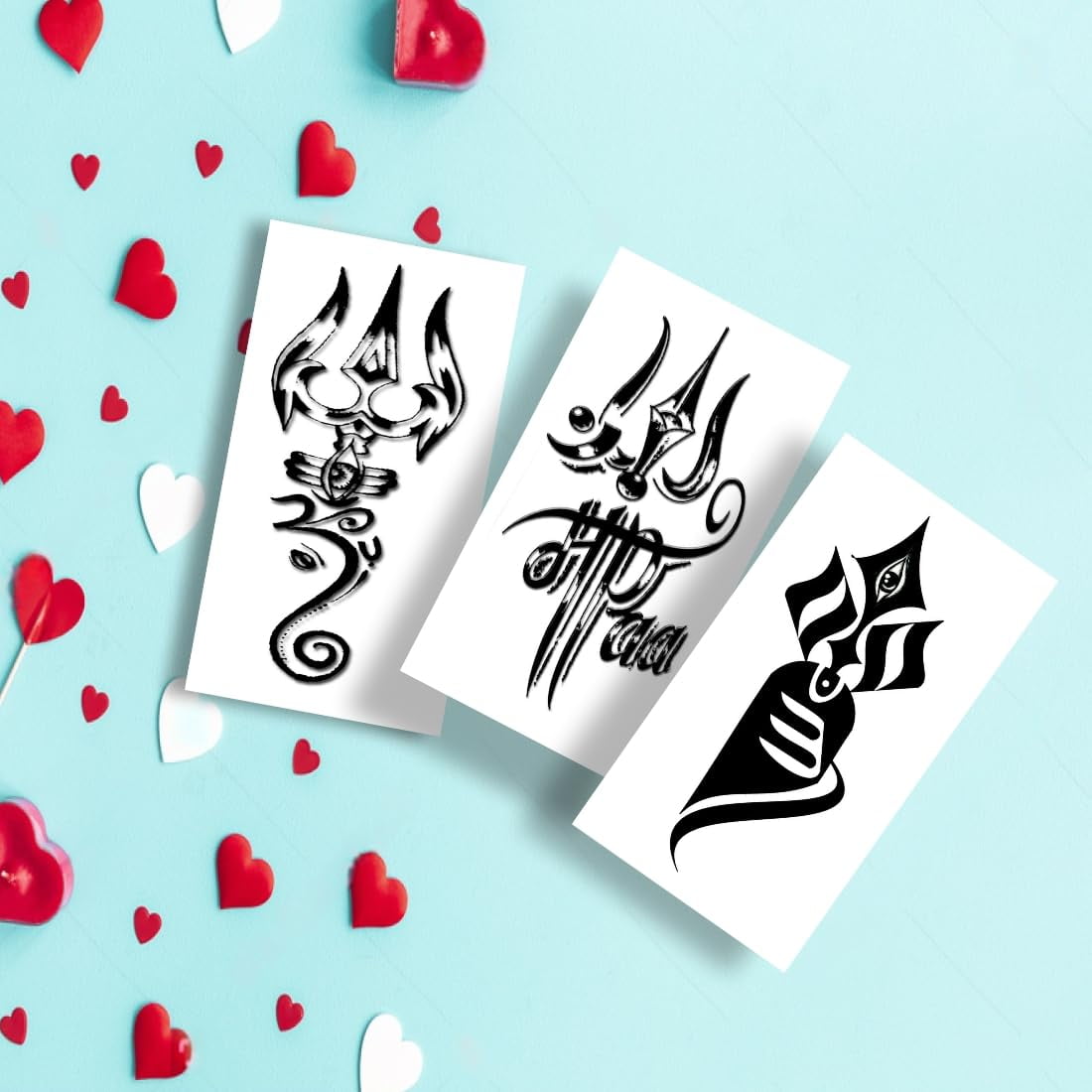 VOORKOMS Om Maa Paa Trishul Art Temporary Tattoo Sticker For Male ...