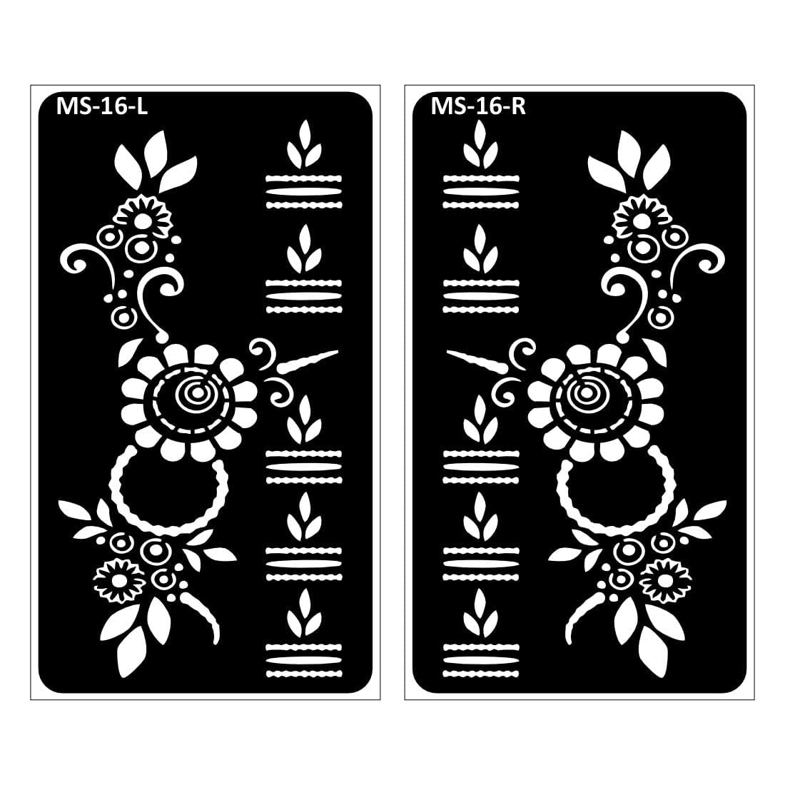 VOORKOMS Trending Mehndi Sticker for Traditional Events Stencil Mehndi ...