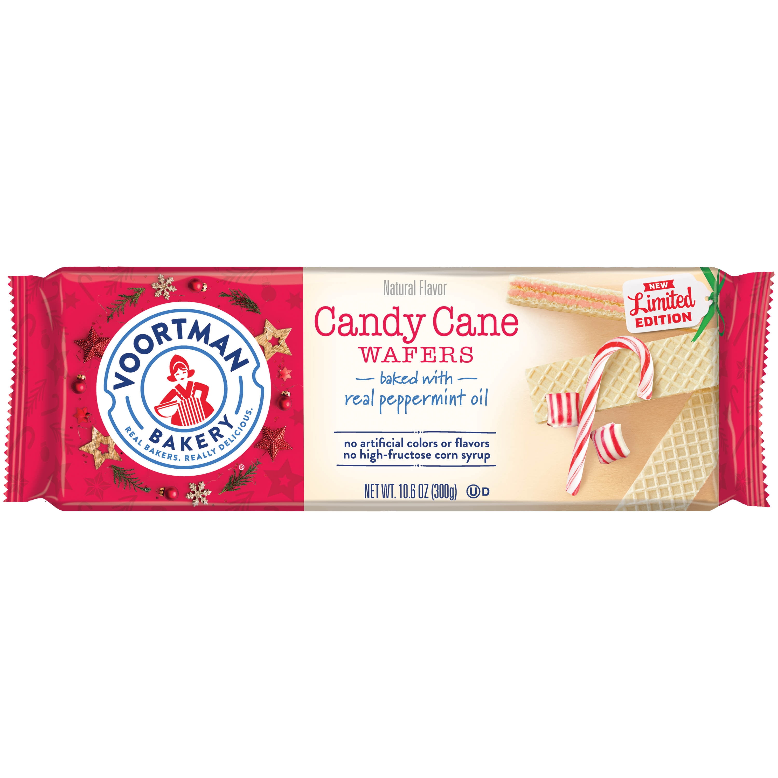VOORTMAN BAKERY Candy Cane Wafers, Baked with Real Peppermint Oil - 10. ...