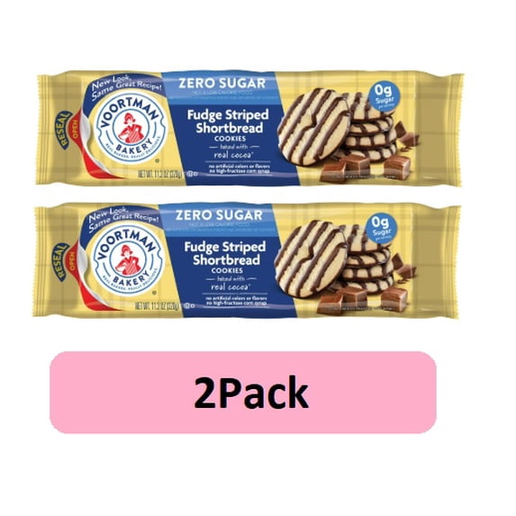 VOORTMAN Bakery Zero Sugar Fudge Striped Shortbread Cookies 11.3 oz ...
