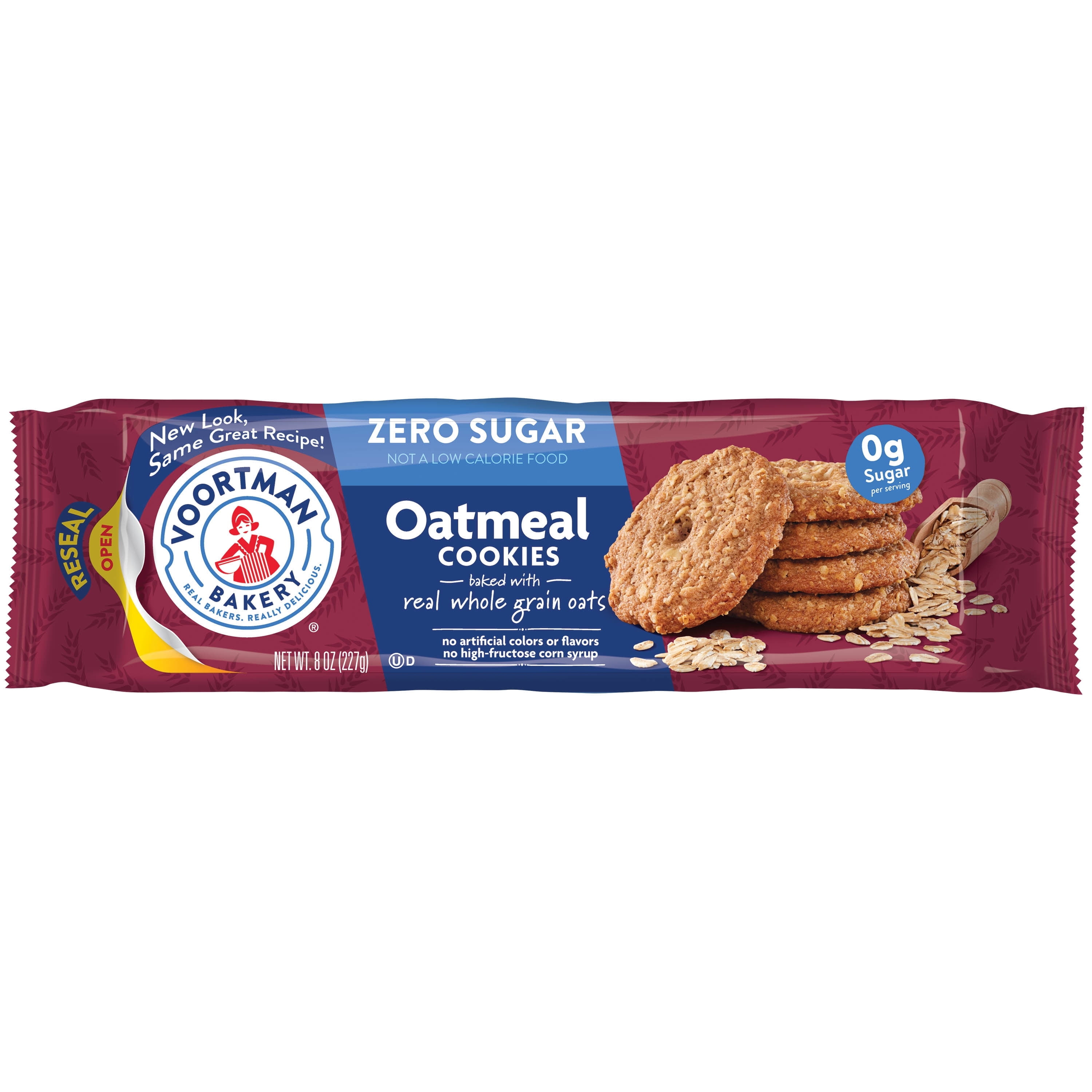 VOORTMAN Bakery Zero Sugar Oatmeal Cookies - 8 oz - Walmart.com