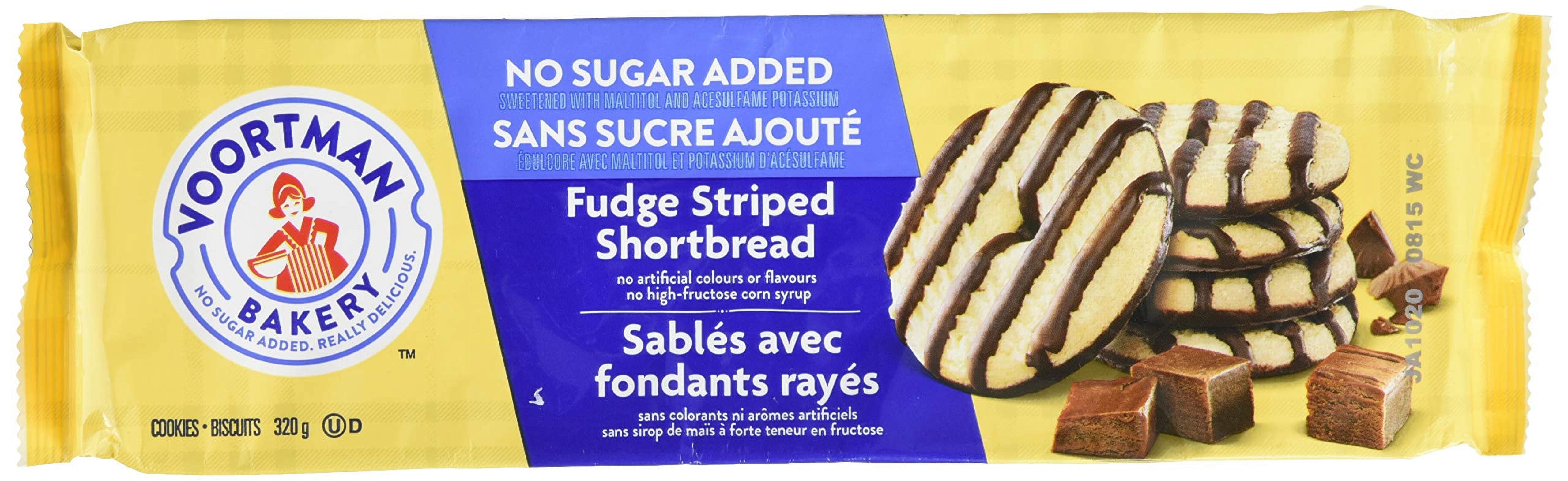 VOORTMAN Zero Sugar Fudge Striped Shortbread Cookies – 11.3 oz ...