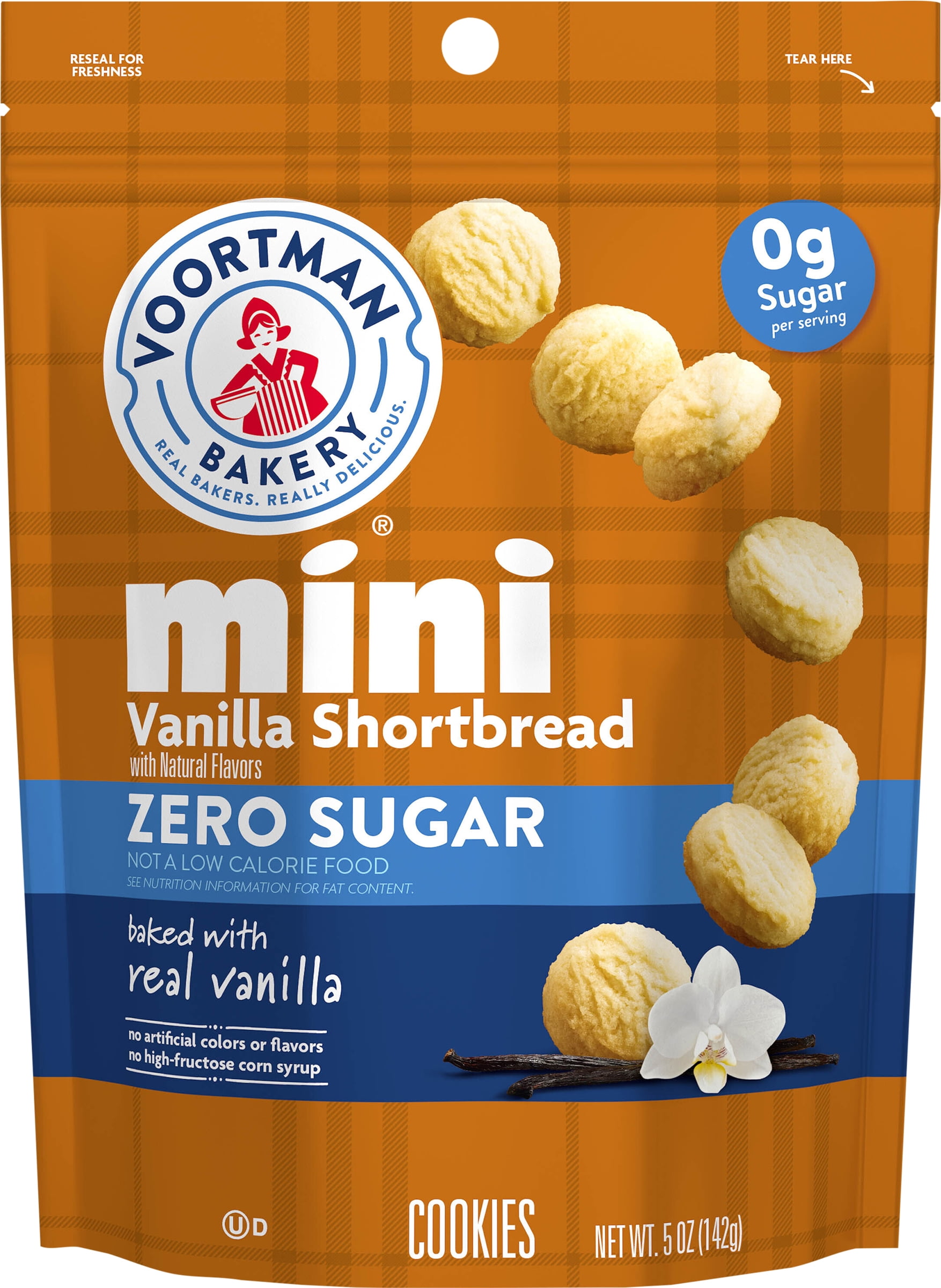 Voortman Sugar Free Vanilla Shortbread Mini Cookies, 5 oz Bag - Walmart.com