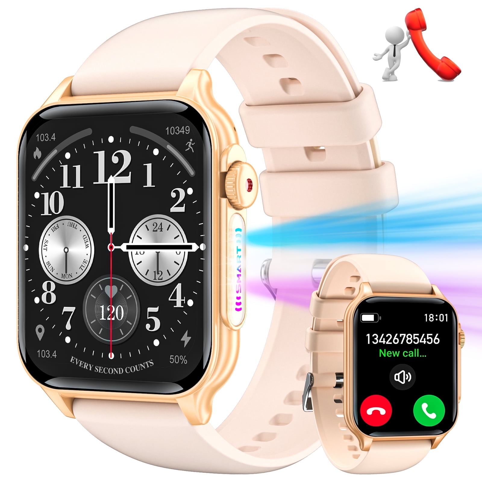 VOPOCO Smart Watches, Bluetooth Call 1.96" IPS Screen Smartwatch, IP67 ...