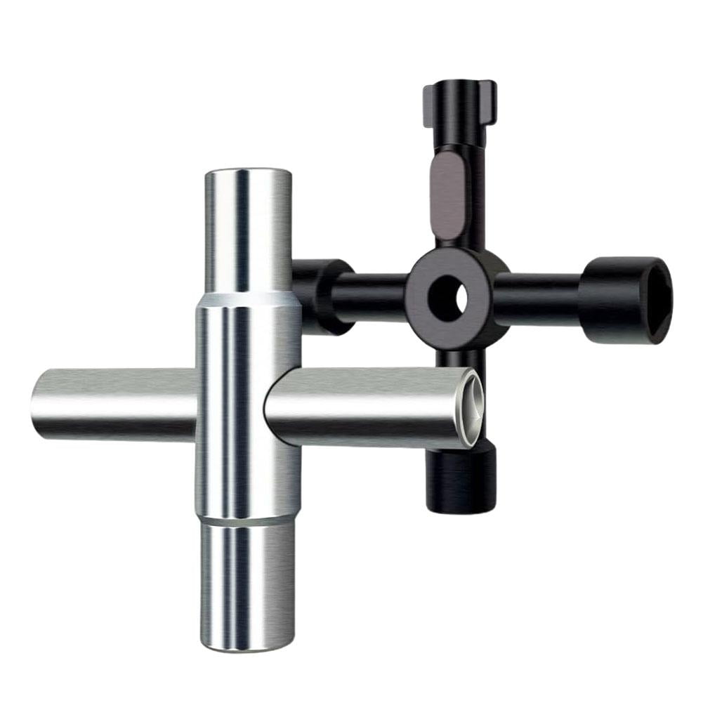 VOPPV 2Pcs 4 Way Sillcock Water Key,Steel Sillcock Wrench,4 in 1 Cross ...