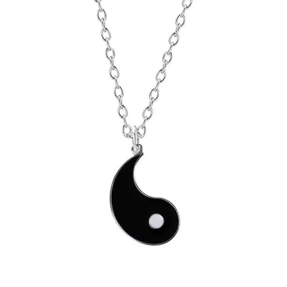 VOPPV Black White Yin Yang Tai Chi Couple Necklace Lover Chain Best ...